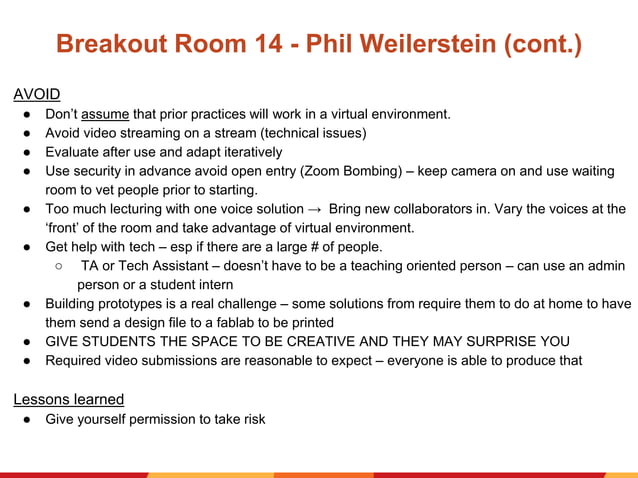 LeanEducators Summit - Breakout Rooms | PPTX