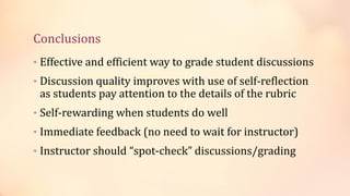 Discussion Self Grading in Brightspace Integrated Learning Platform | PPT
