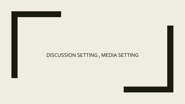 Discussion setting , media setting 04 (wp) | PPT