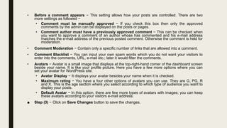Discussion setting , media setting 04 (wp) | PPTX