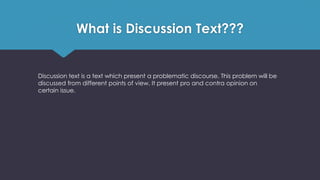 Discussion text | PPTX