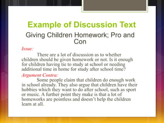 Discussion Text | PPTX