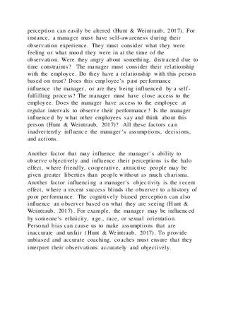 Discussion The Role of Observation in CoachingYou probably have | DOCX