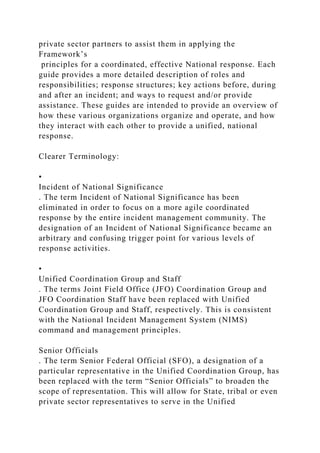 Discussion Topic #2 Compare and contrast the NIMS and the N.docx ...