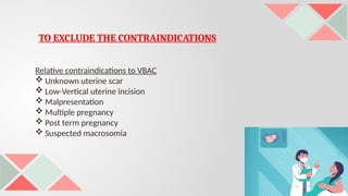 VAGINAL BIRTH AFTER CAESARIAN SECTION !! | PPTX