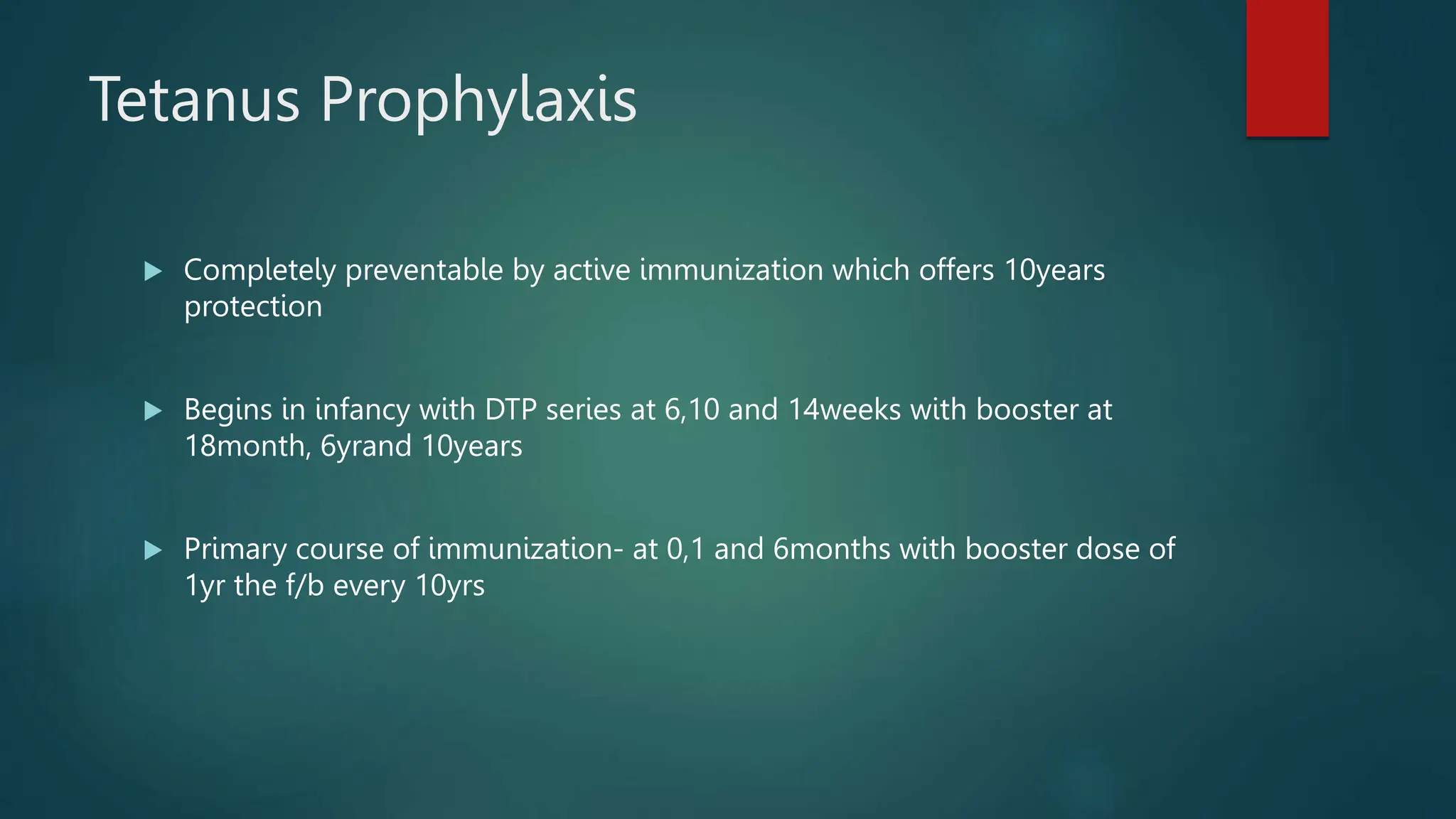 DISCUSS THE PATHOGENESIS,CLINICAL PRESENTATION OF TETANUS.ADD A NOTE ON ...