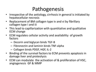 The pathogenesis of liver cirrhosis and fibrosis | PPTX