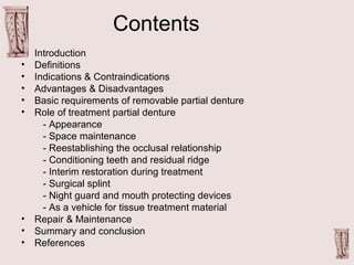 Discuss the role of rx partial denture/ dental implant courses | PPT