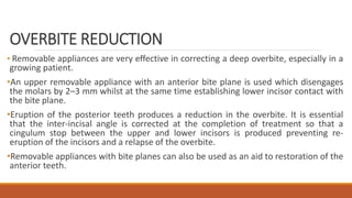 Applications of removable appliances in contemporary orthodontics | PPTX