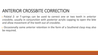 Applications of removable appliances in contemporary orthodontics | PPTX