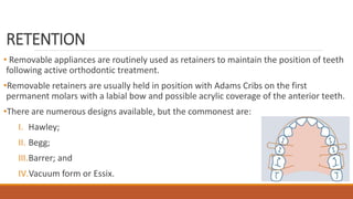Applications of removable appliances in contemporary orthodontics | PPTX