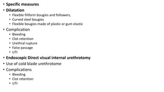 Discuss urethral stricture.pptx. | PPTX