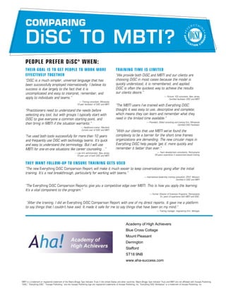 DiSC v mbti | PDF