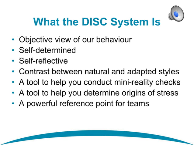 DiSC Profile Insight: DiSC Walkthrough | PPT
