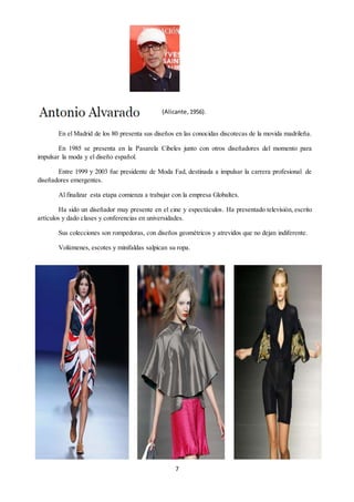 Diseñadores de moda españoles. | DOCX