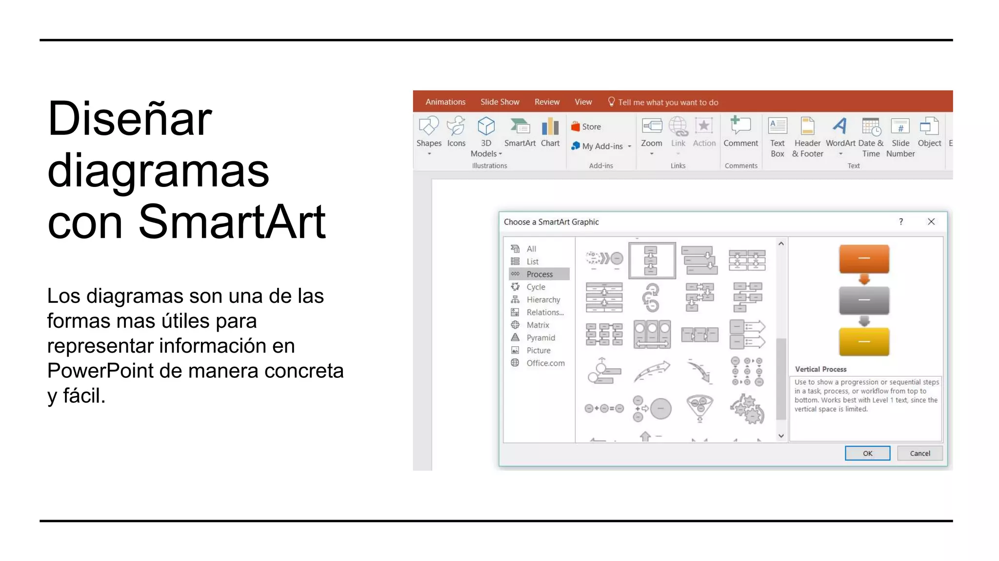 Diseñar diagramas con smart art | PPTX