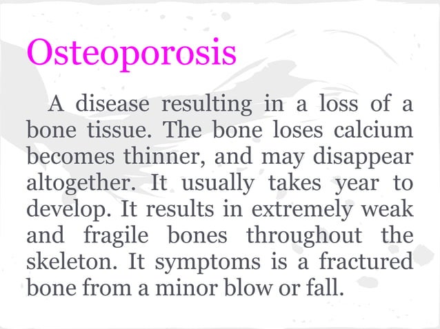 Common Diseases/ Disorders of the Bones | PDF | Bone and Joint ...