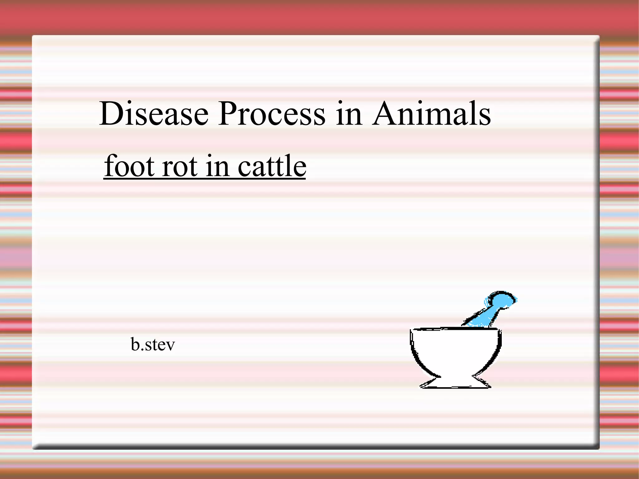 Disease Process in Animals: Foot Rot in Cattle | PPT