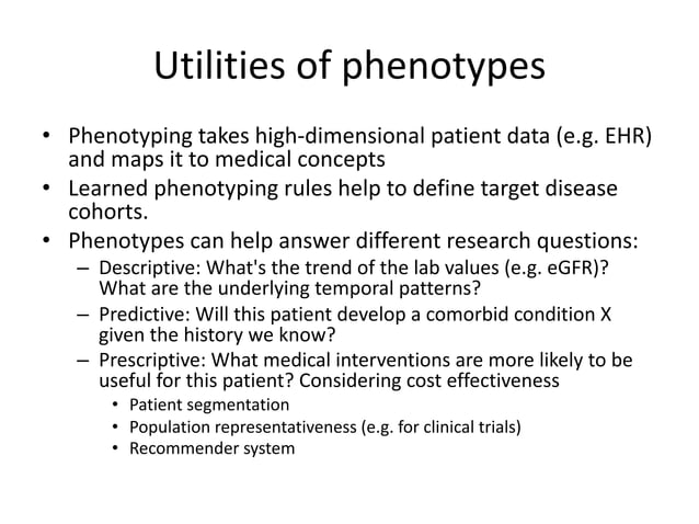 Data-driven Disease Phenotyping and Bulk Learning | PPT