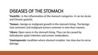 Diseases and disorders of the DIGESTIVE SYSTEM.pptx