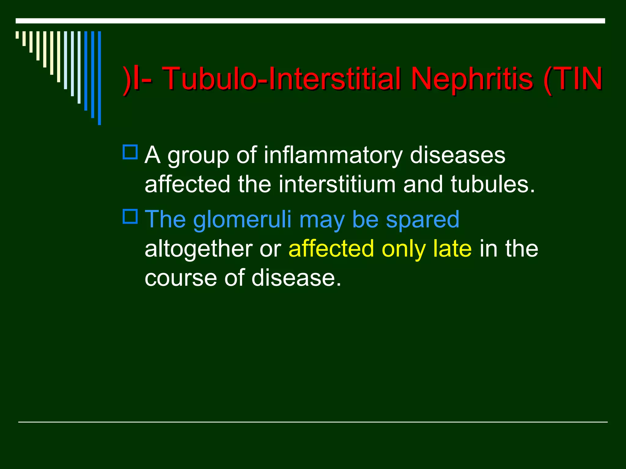 Disease affecting tubules and interstitium | PPT