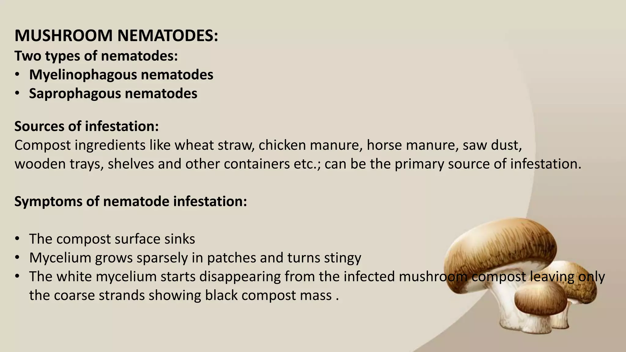 Disease and pest managment of mushroom | PPTX