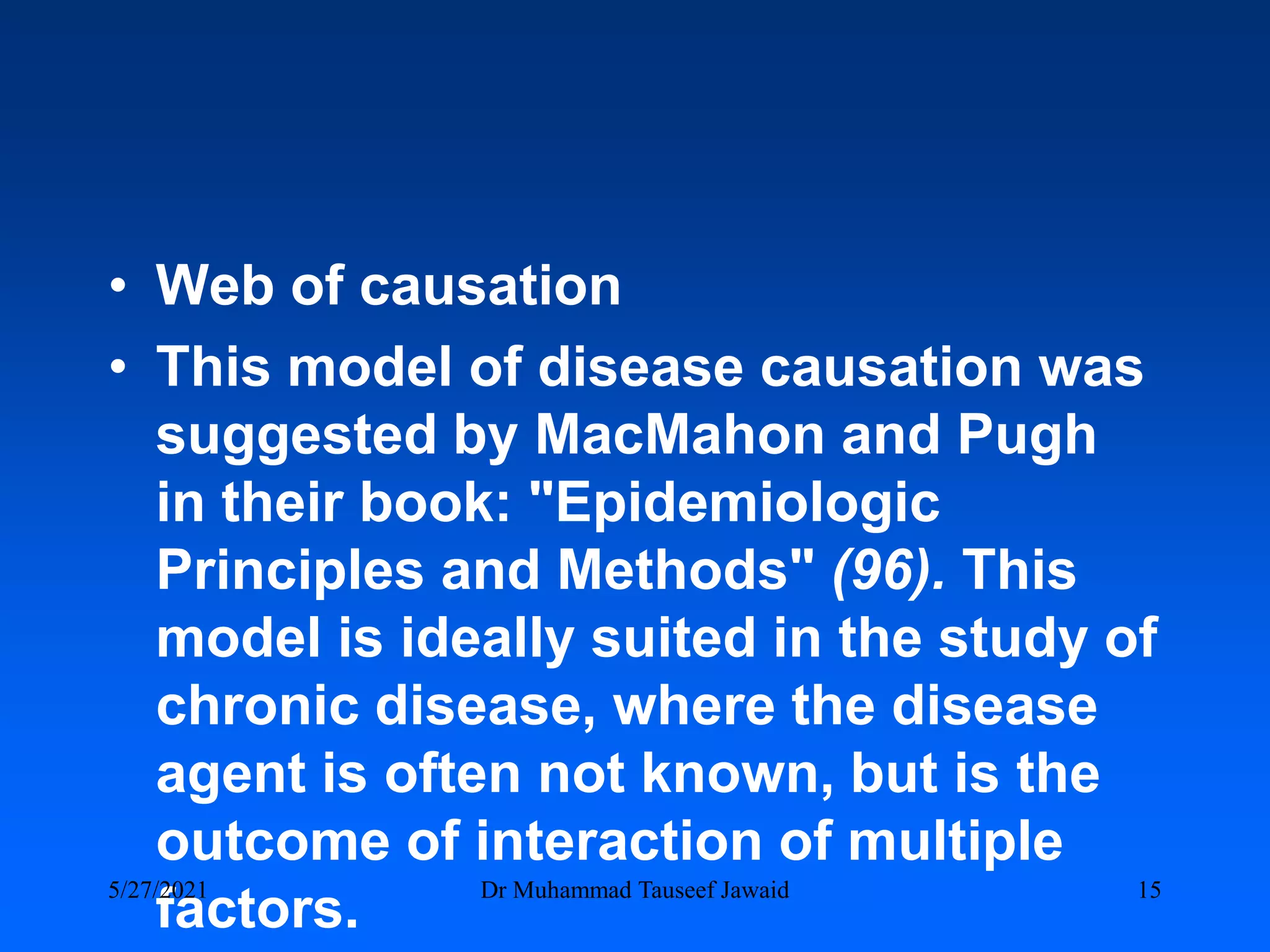 Disease causation. lecture 2021 2022 class-1 | PPTX