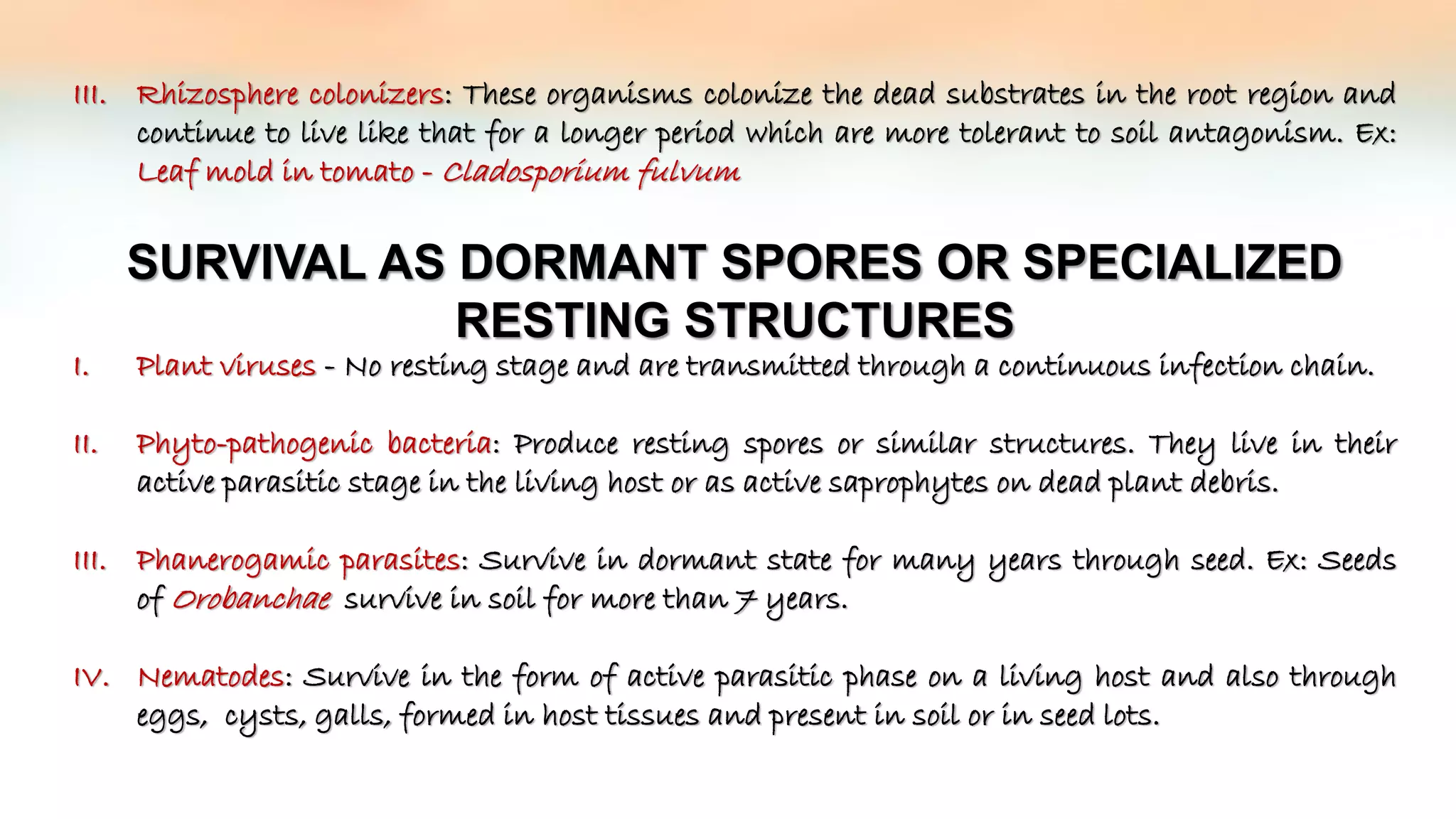 Disease cycle in plant diseases | PDF
