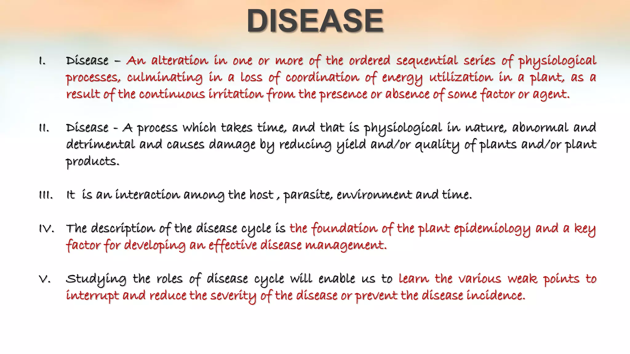 Disease cycle in plant diseases | PDF