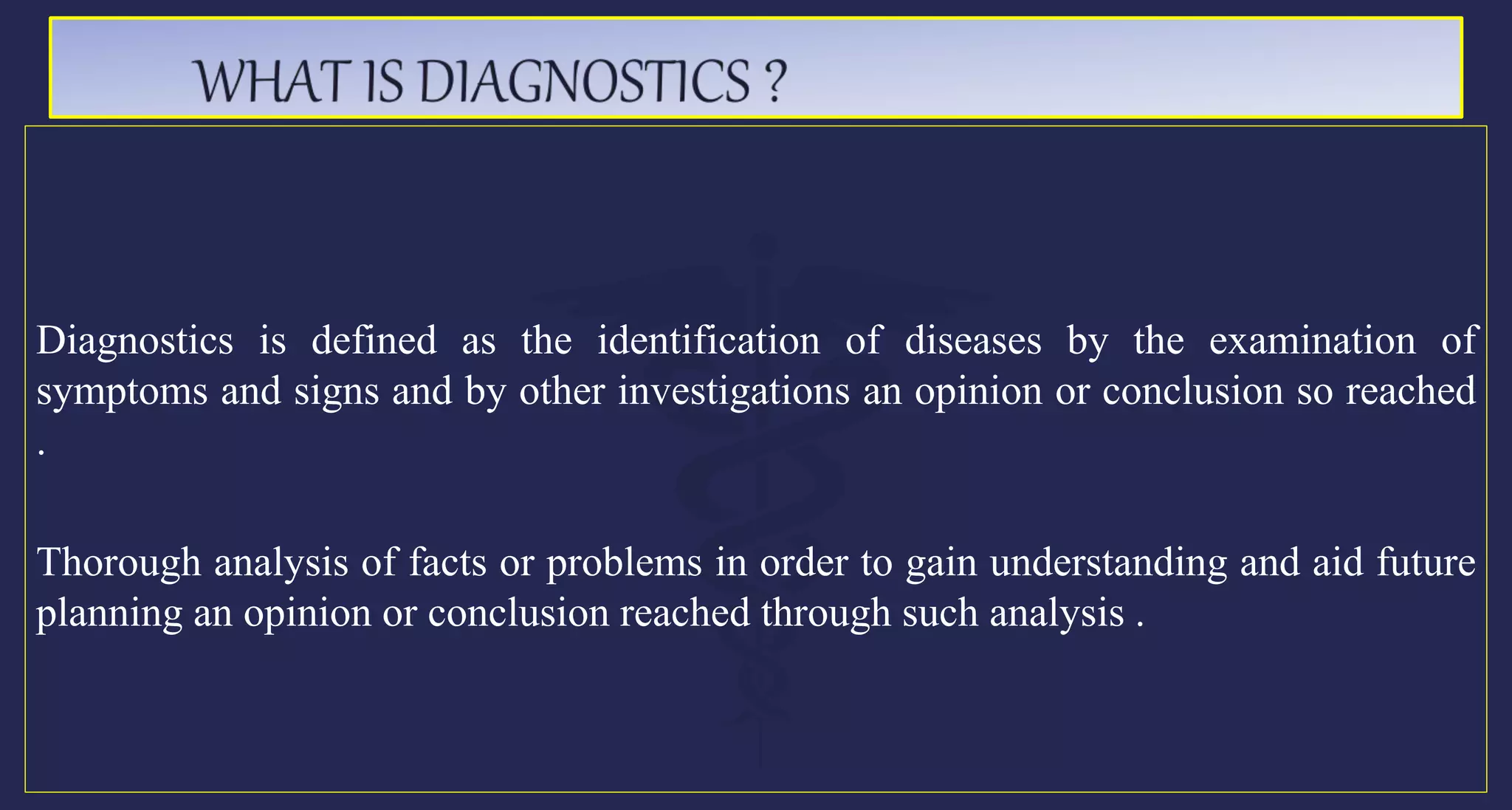 Disease diagnosis techniques | PPTX