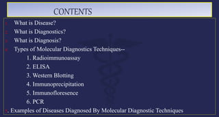 Disease diagnosis techniques | PPT