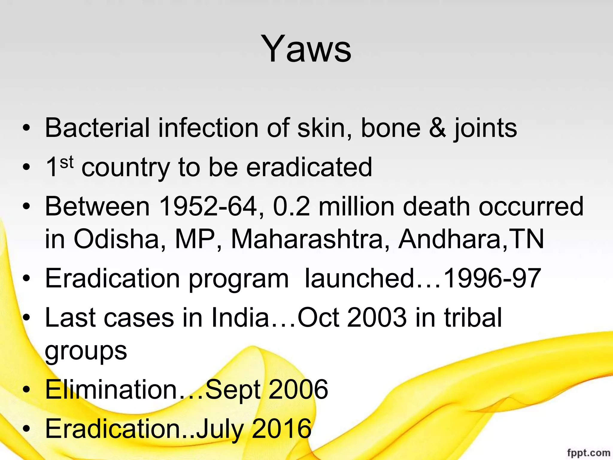 Disease for control elimination & eradication | PPTX