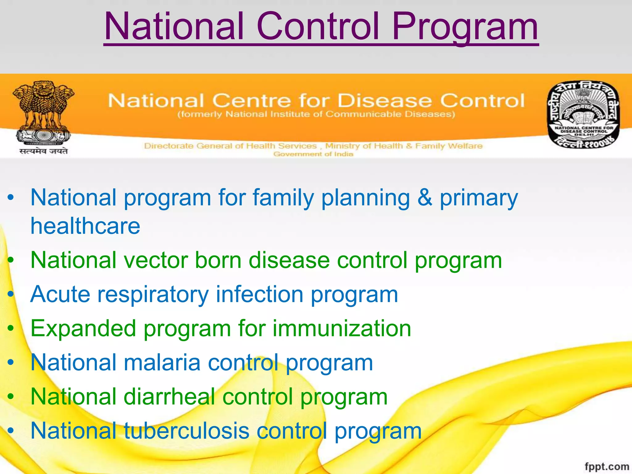 Disease for control elimination & eradication | PPTX