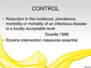 Disease for control elimination & eradication | PPTX