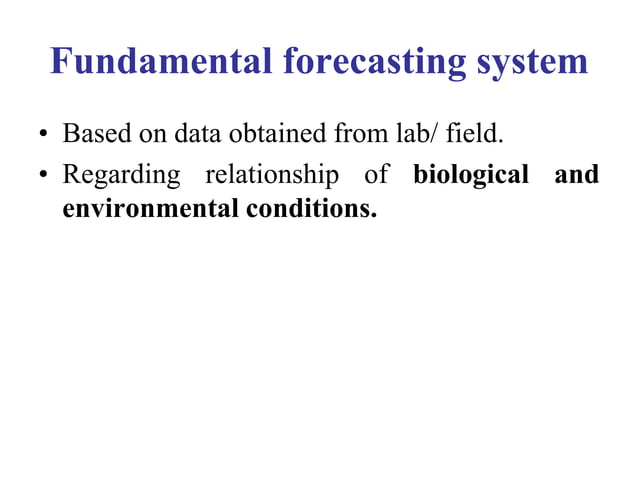 Disease forecasting | PPT | Agriculture | Industries