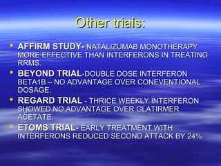Disease modifying therapy in multiple sclerosis interferons | PPT ...
