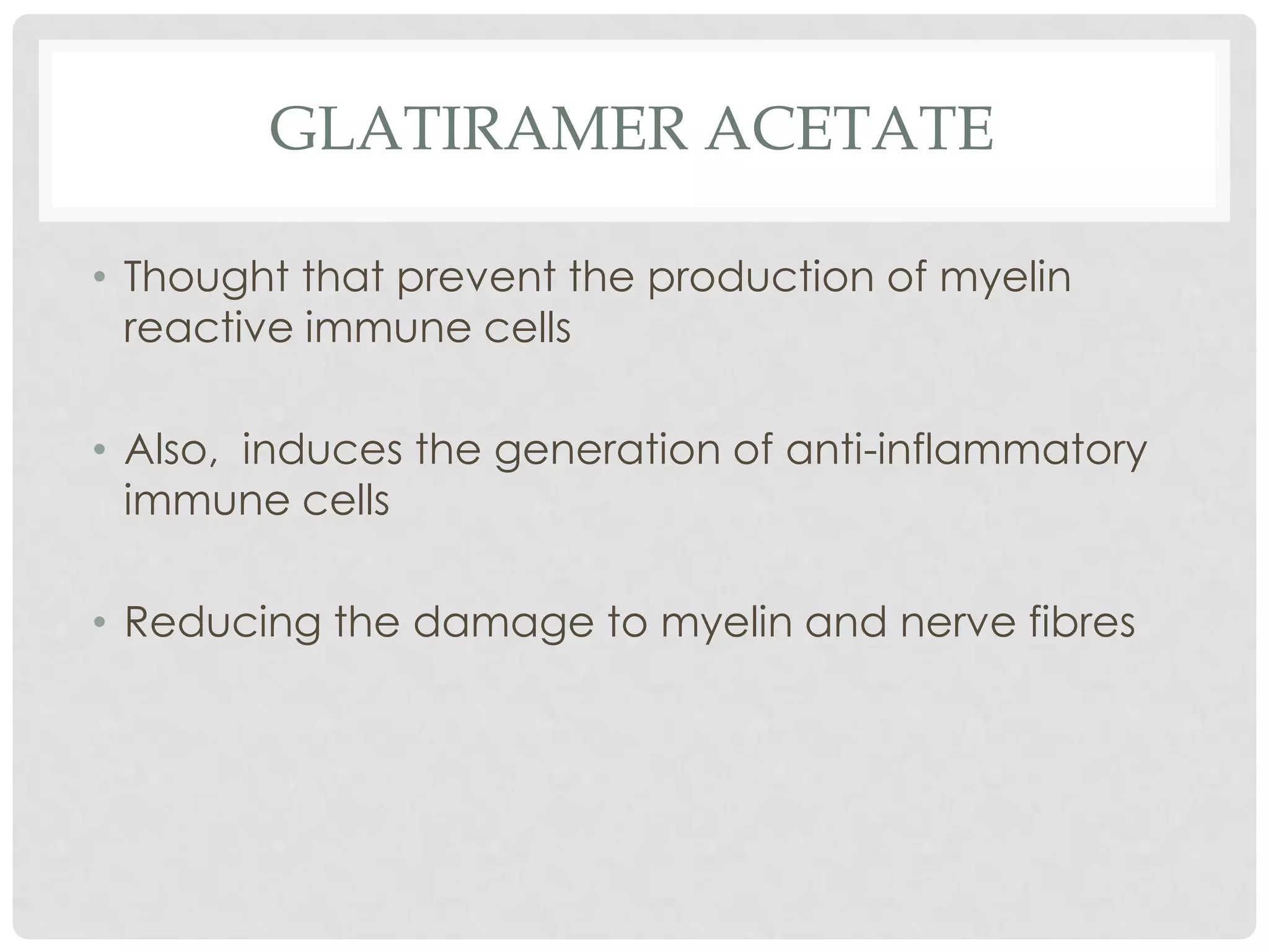 Disease modifying therapy presentation | PPT