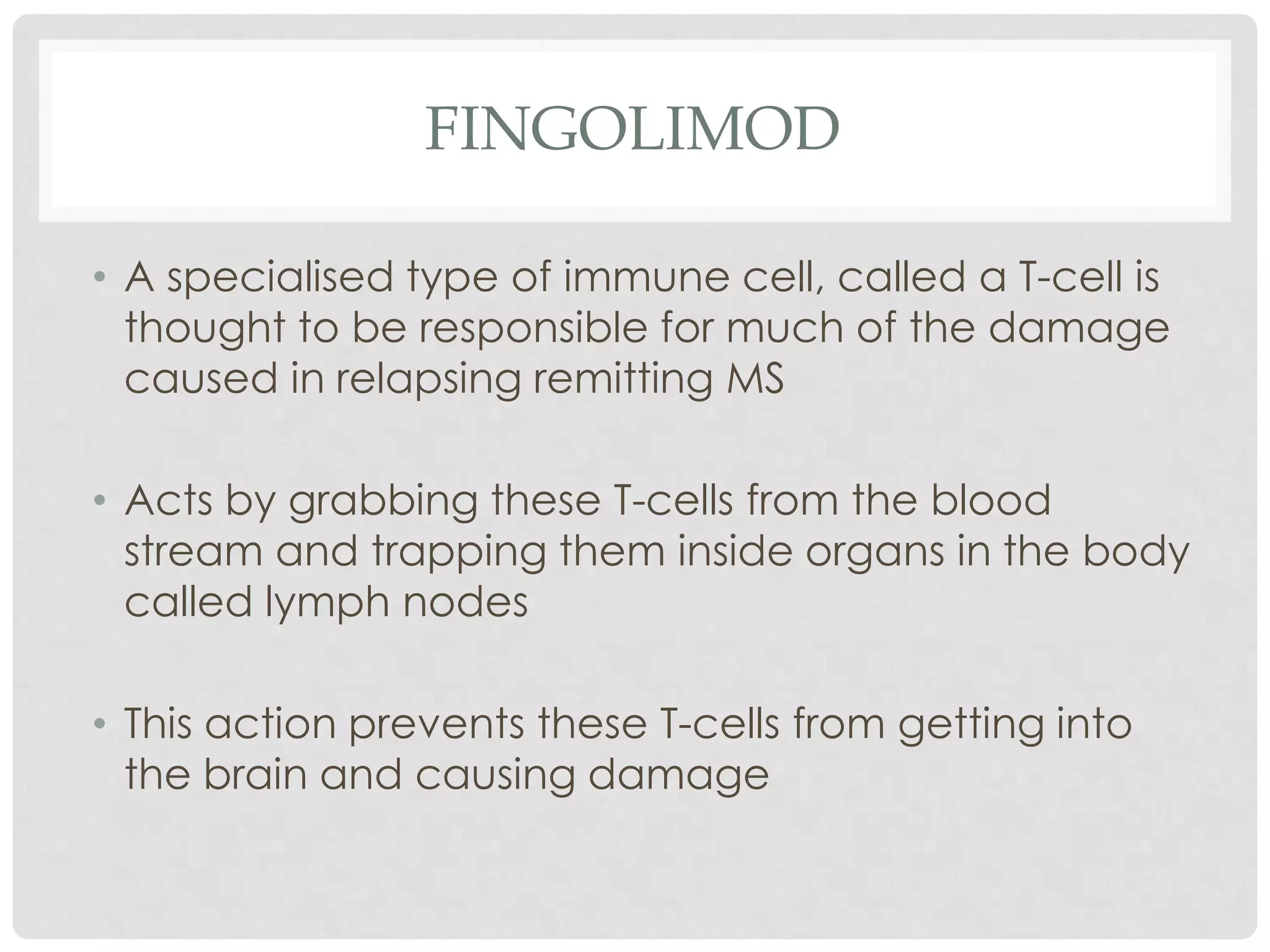 Disease modifying therapy presentation | PPT