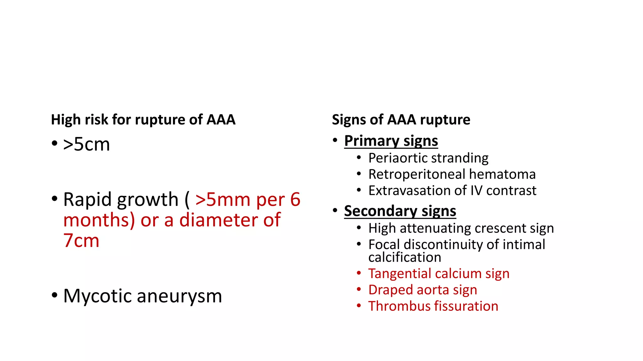 Radiological approach to aortic aneurysm and acute diseases | PPTX