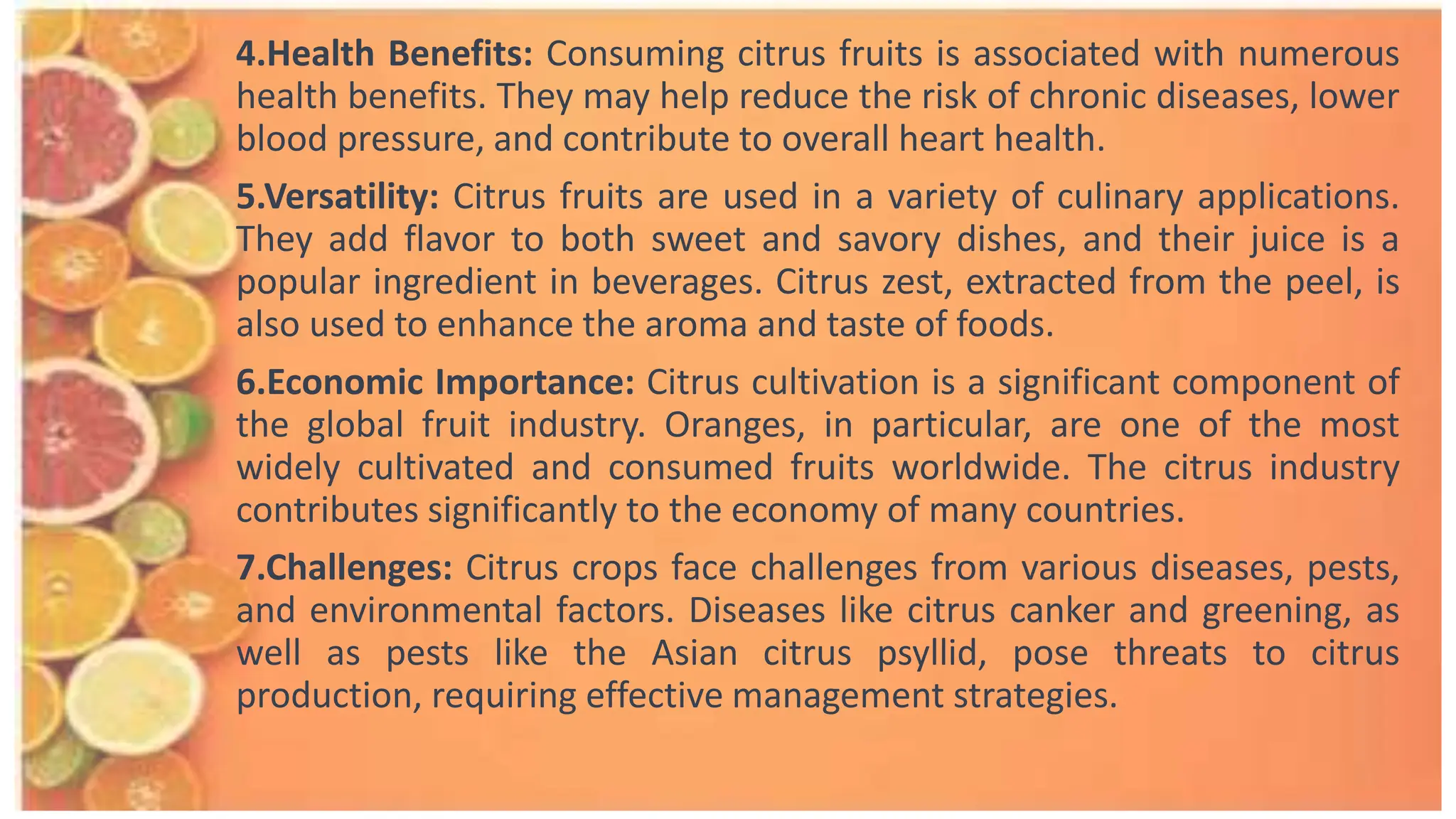 DISEASE OF CITRUS FRUITS: LIKE, ORANGE,L | PPTX