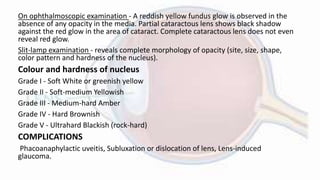 DISEASE OF CRYSTALLINE LENS, CATARACTpptx | PPTX