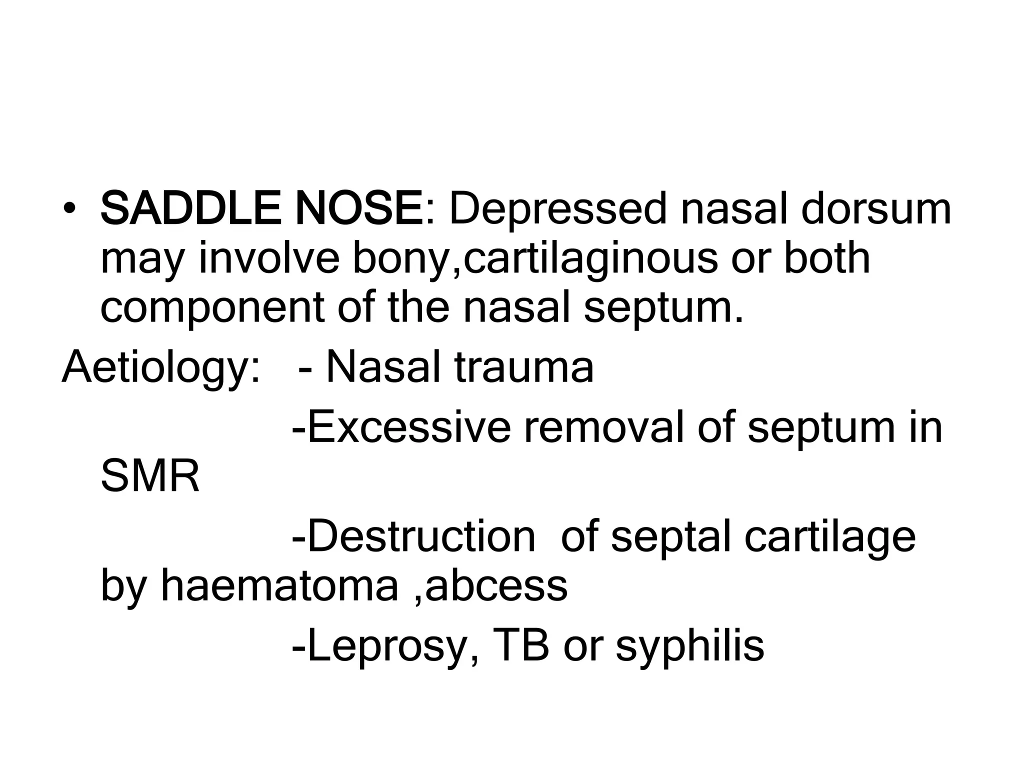 Disease of external nose deviated nasal septum, fb in nose 02.05.16, dr ...