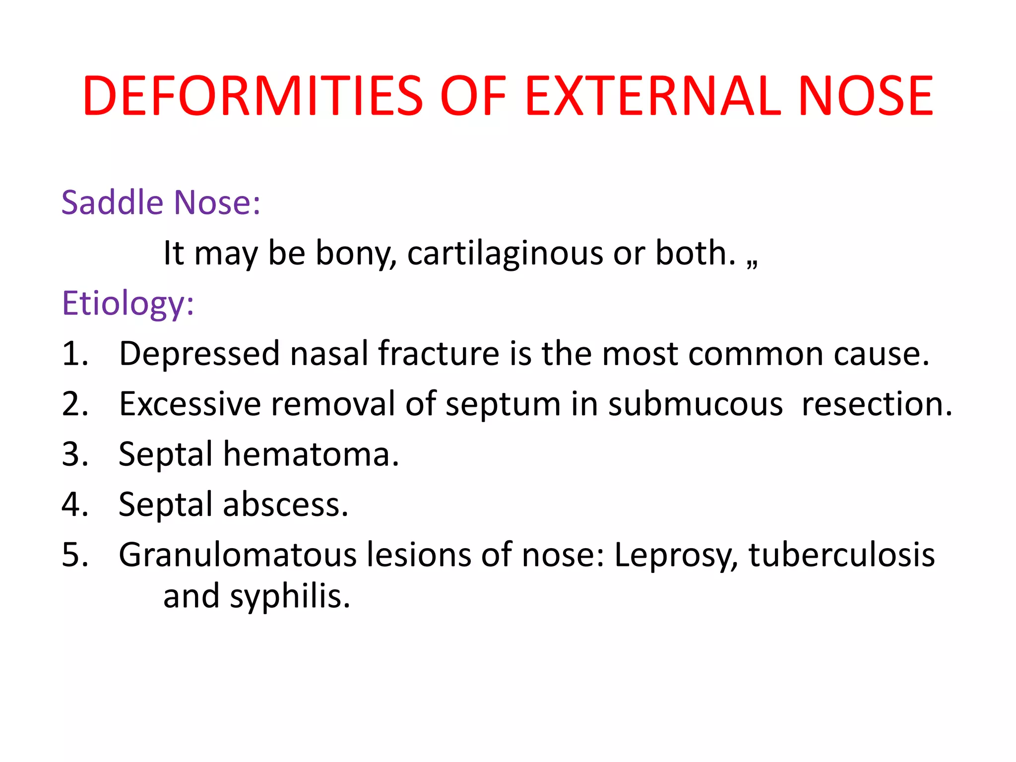 Disease of External Nose & Nasal Cavity | PPTX