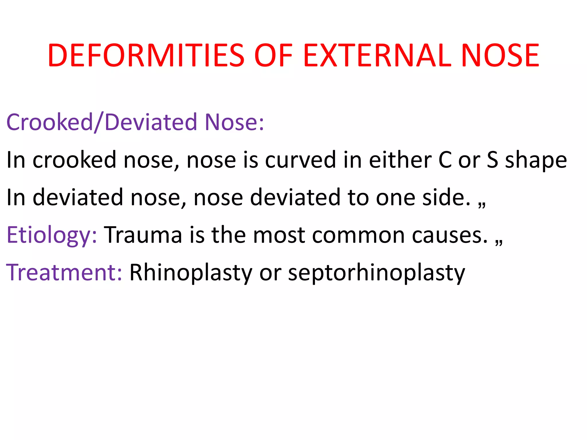 Disease of External Nose & Nasal Cavity | PPTX