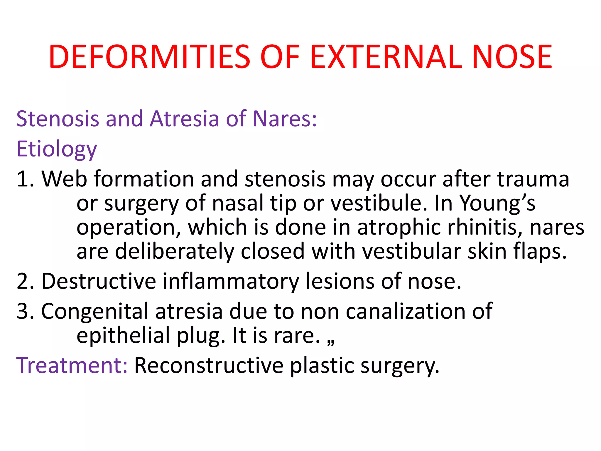 Disease of External Nose & Nasal Cavity | PPTX