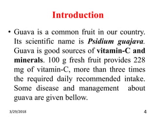 Presentation on Disease of Guava and Management | PPTX