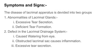 Disease of lacrimal apperatus.ppt by Optom. Saharukh Alam | PDF | Ear ...