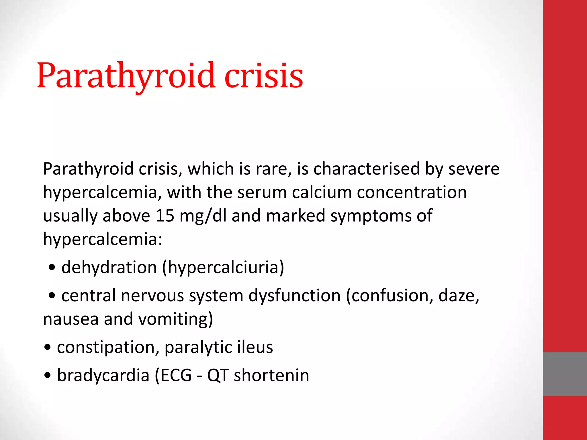 disease of parathyroid & Surgical management/ treatment (BASIC ...