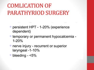 disease of parathyroid & Surgical management/ treatment (BASIC ...