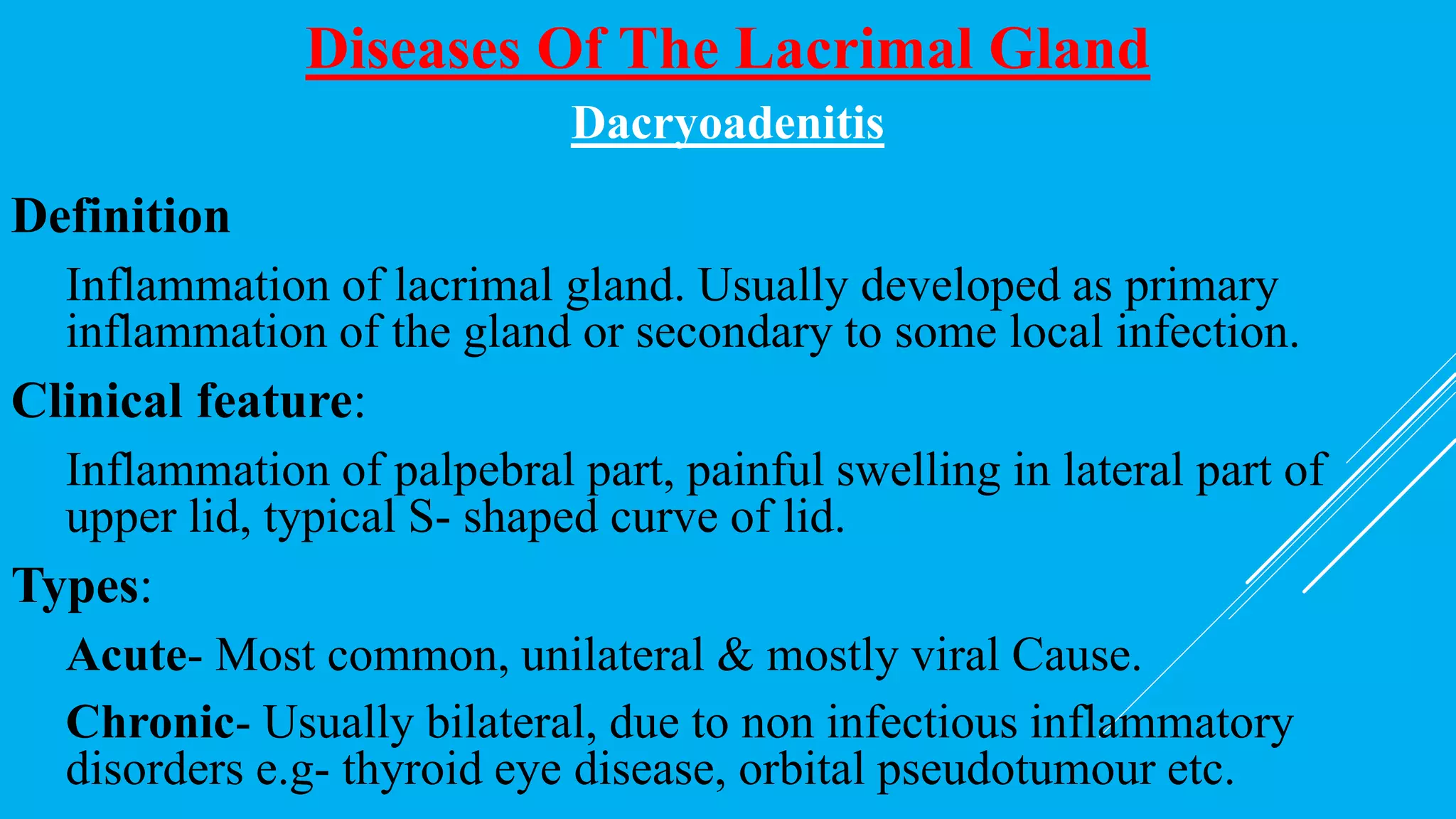 Disease of the lacrimal apparatus | PPTX